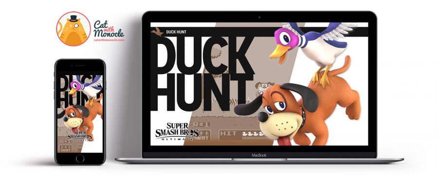 Super Smash Bros Ultimate Duck Hunt Wallpapers - Cat with Monocle
