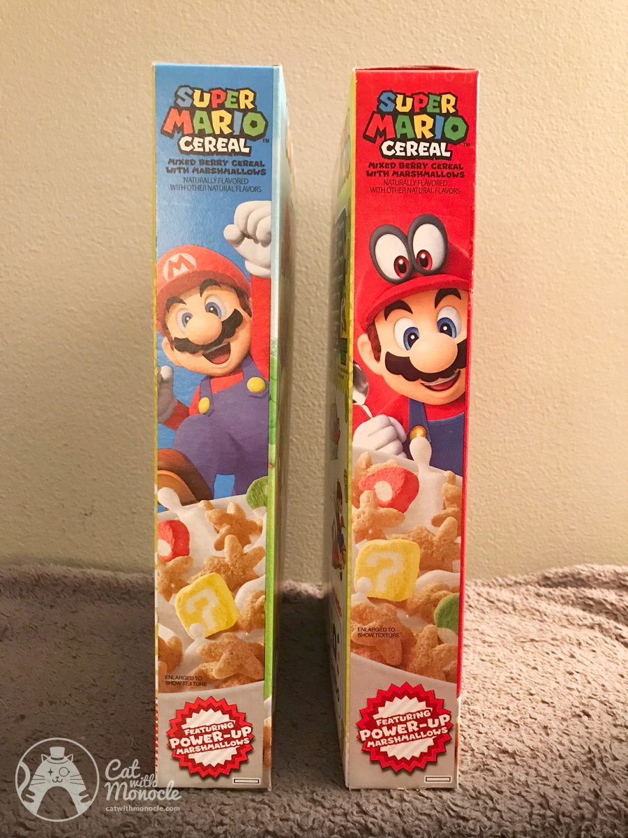 Super Mario Cereal Comparison - Cat with Monocle