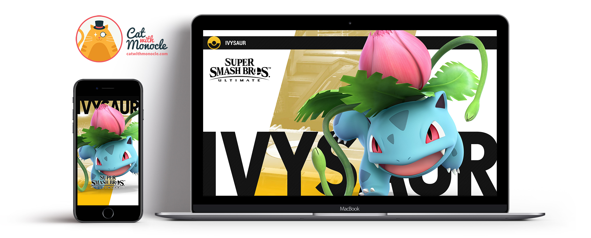 Super Smash Bros Ultimate Ivysaur Wallpapers - Cat with Monocle