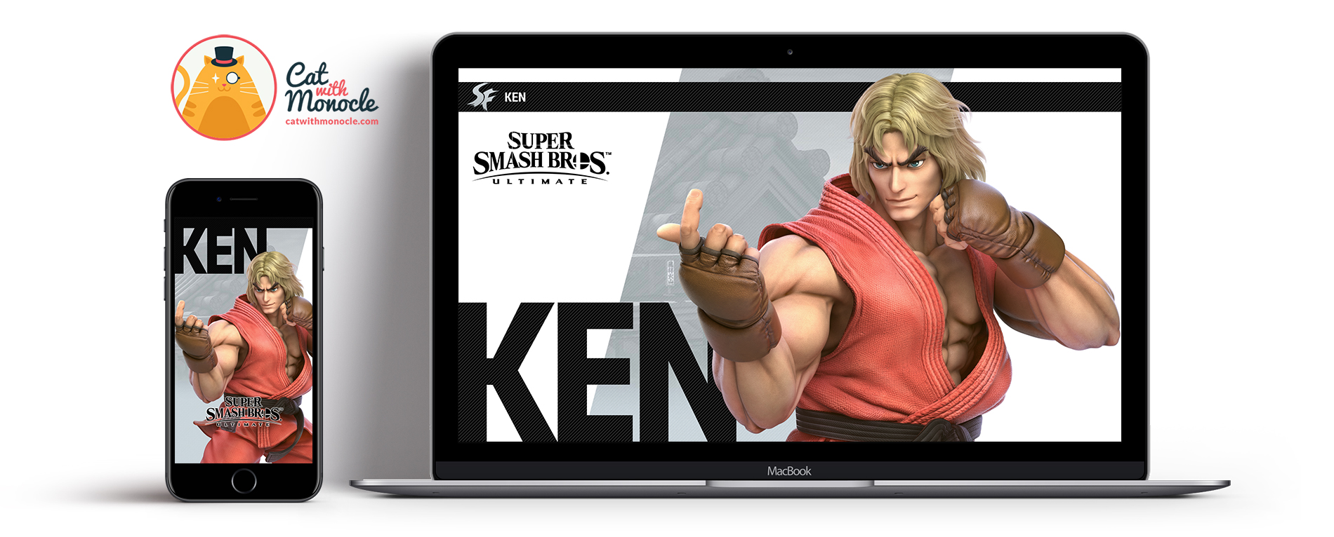 Super Smash Bros Ultimate Ken Wallpapers - Cat with Monocle