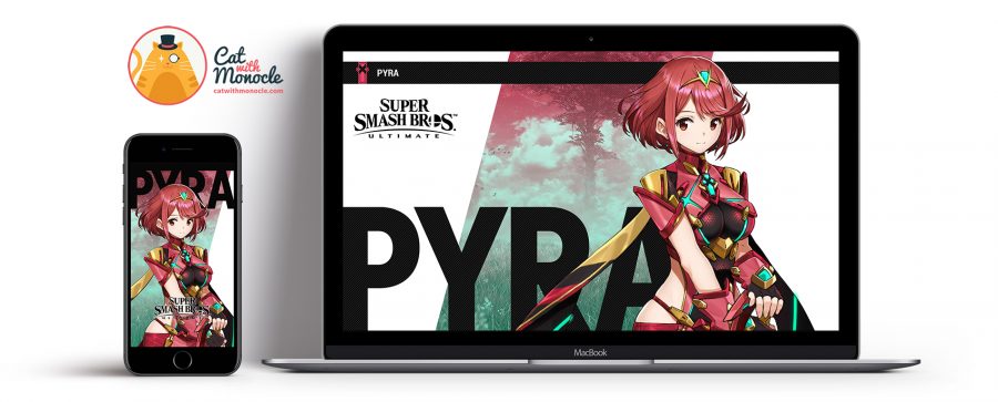 Super Smash Bros Ultimate Pyra Wallpapers - Cat with Monocle