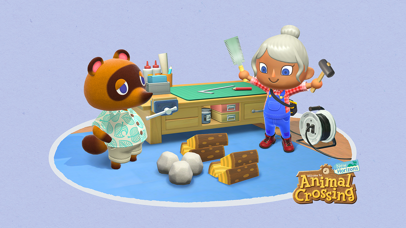 Animal Crossing New Horizons Workshop Wallpaper - Cat with Monocle