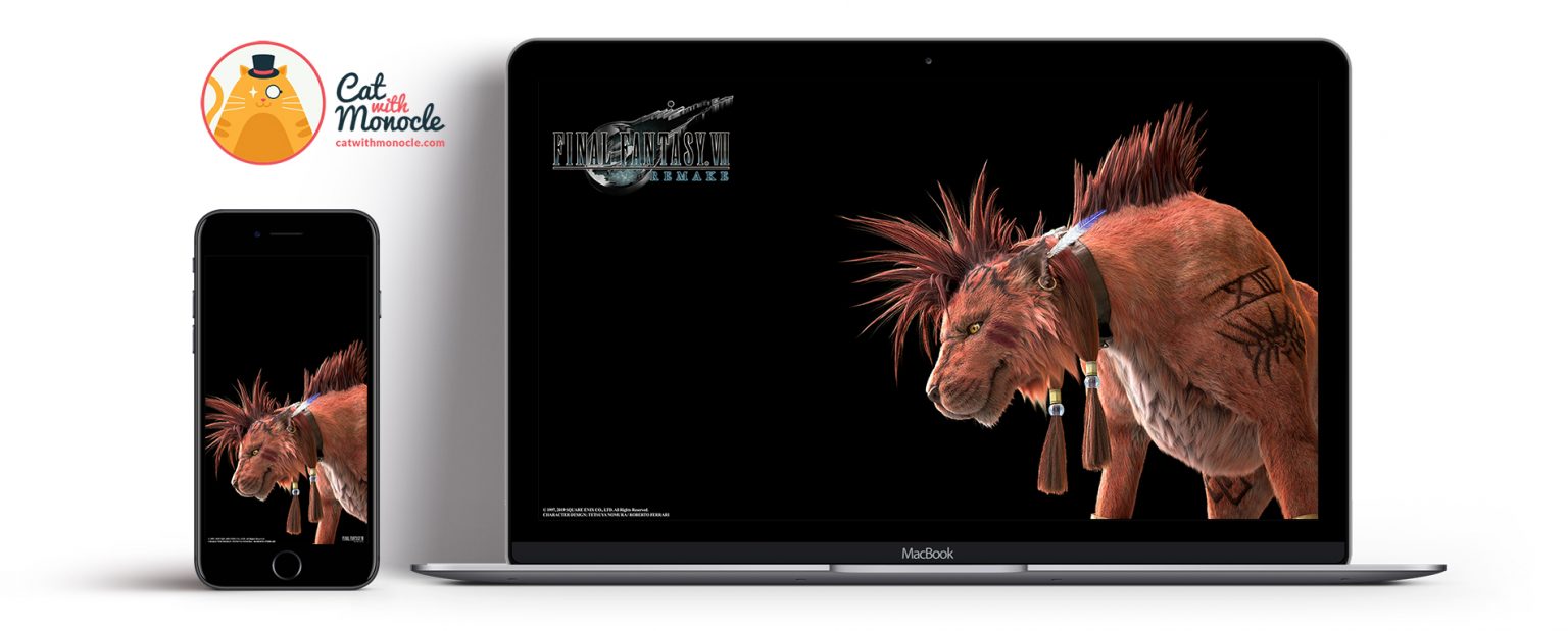 Final Fantasy VII Remake Red XIII Wallpaper - Cat with Monocle