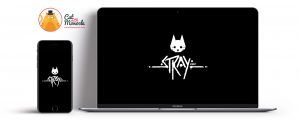 Stray Logo Wallpaper - Cat with Monocle