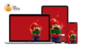 Mario Scarf Wallpaper - Cat with Monocle