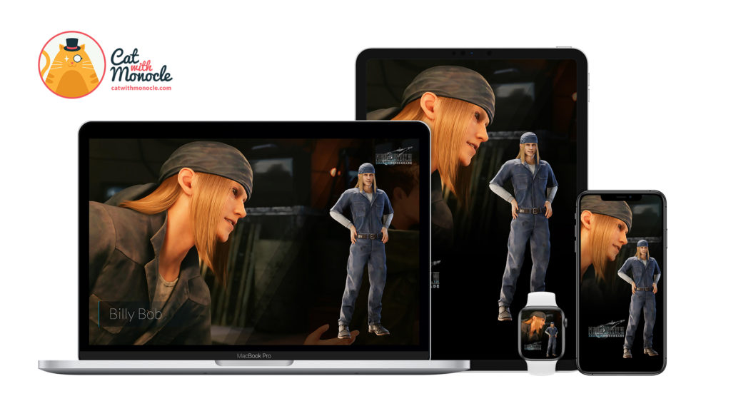 Final Fantasy VII Remake Intergrade Billy Wallpaper - Cat with Monocle