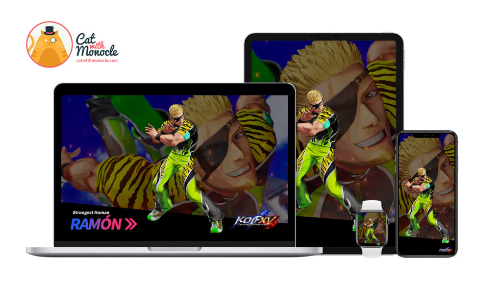 The King of Fighters XV - Ramón Wallpaper - Cat with Monocle