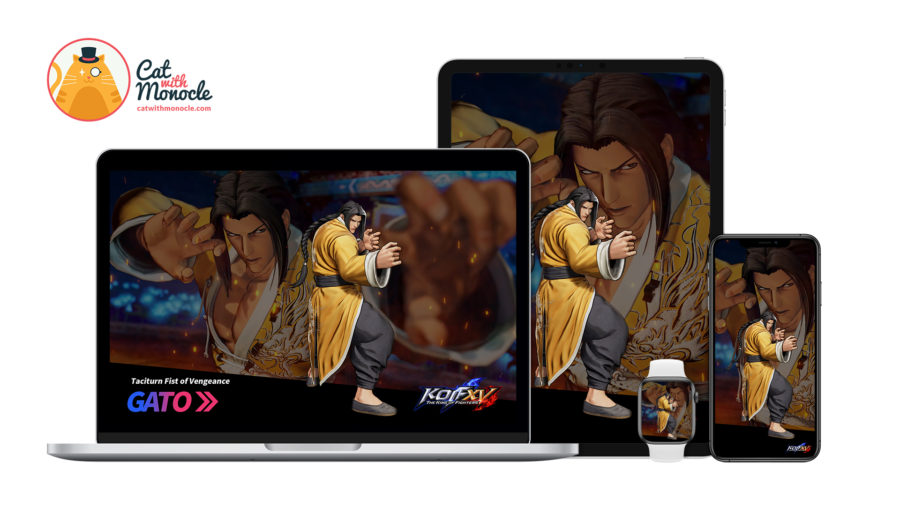 The King of Fighters XV - Gato Wallpaper - Cat with Monocle