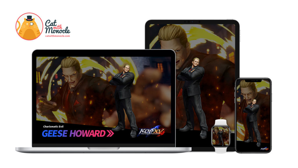 The King of Fighters XV - Geese Howard Wallpaper - Cat with Monocle
