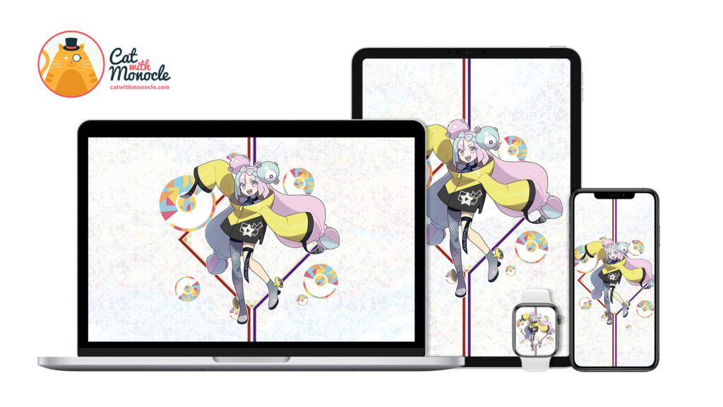 Pokémon Scarlet & Violet Iono Wallpaper - Cat with Monocle