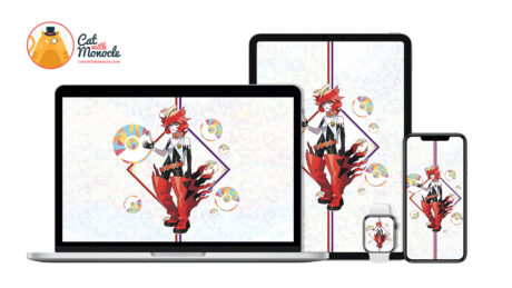 Pokémon Scarlet & Violet Mela Wallpaper - Cat with Monocle