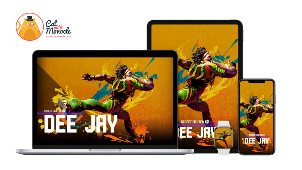 Street Fighter 6 - Dee Jay Wallpaper - Cat with Monocle