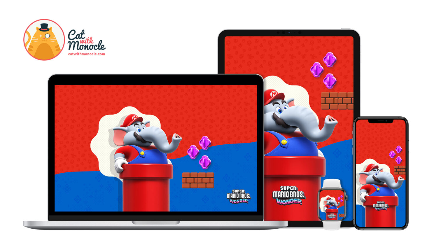 Super Mario Bros. Wonder - Elephant Mario Version 2 Wallpaper - Cat ...