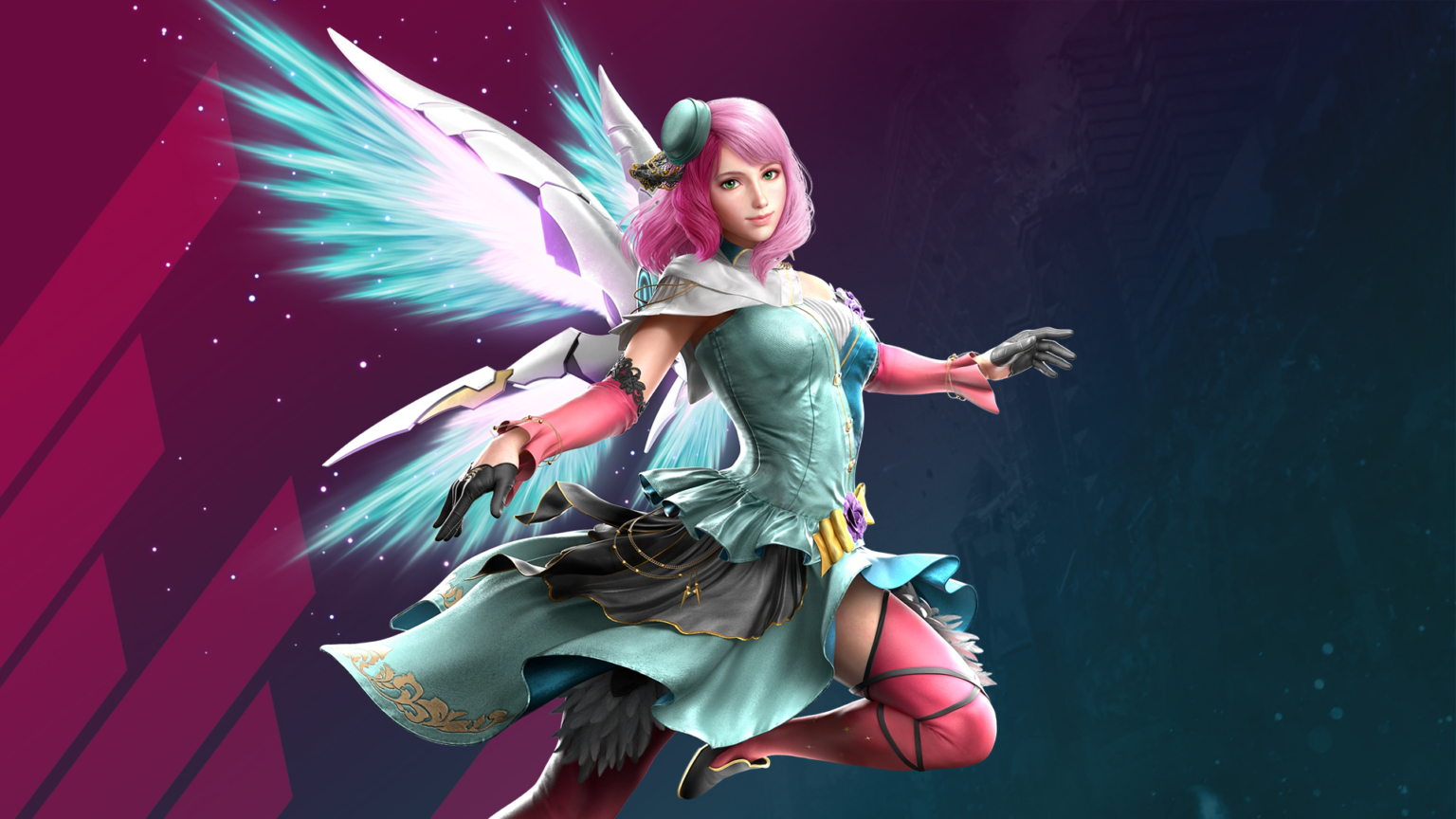 Tekken 8 Reina Wallpaper - Cat with Monocle