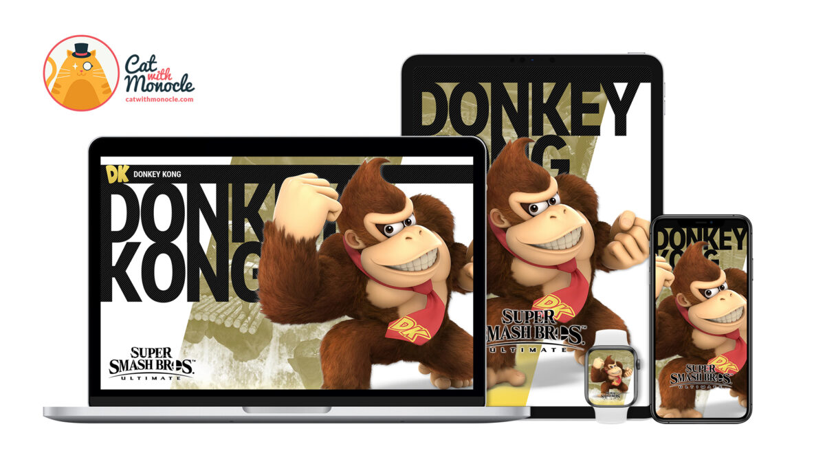 Super Smash Bros Ultimate Donkey Kong Wallpapers - Cat with Monocle